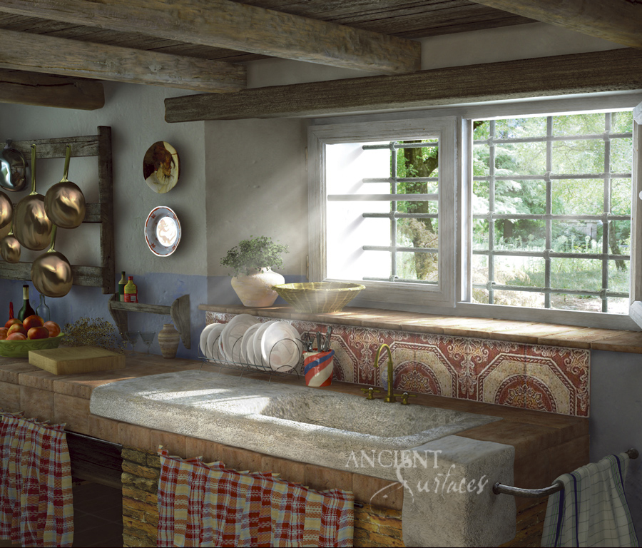 Antique Kitchen Stone Trough Sinks by Ancient Surfaces | Old Stone ...