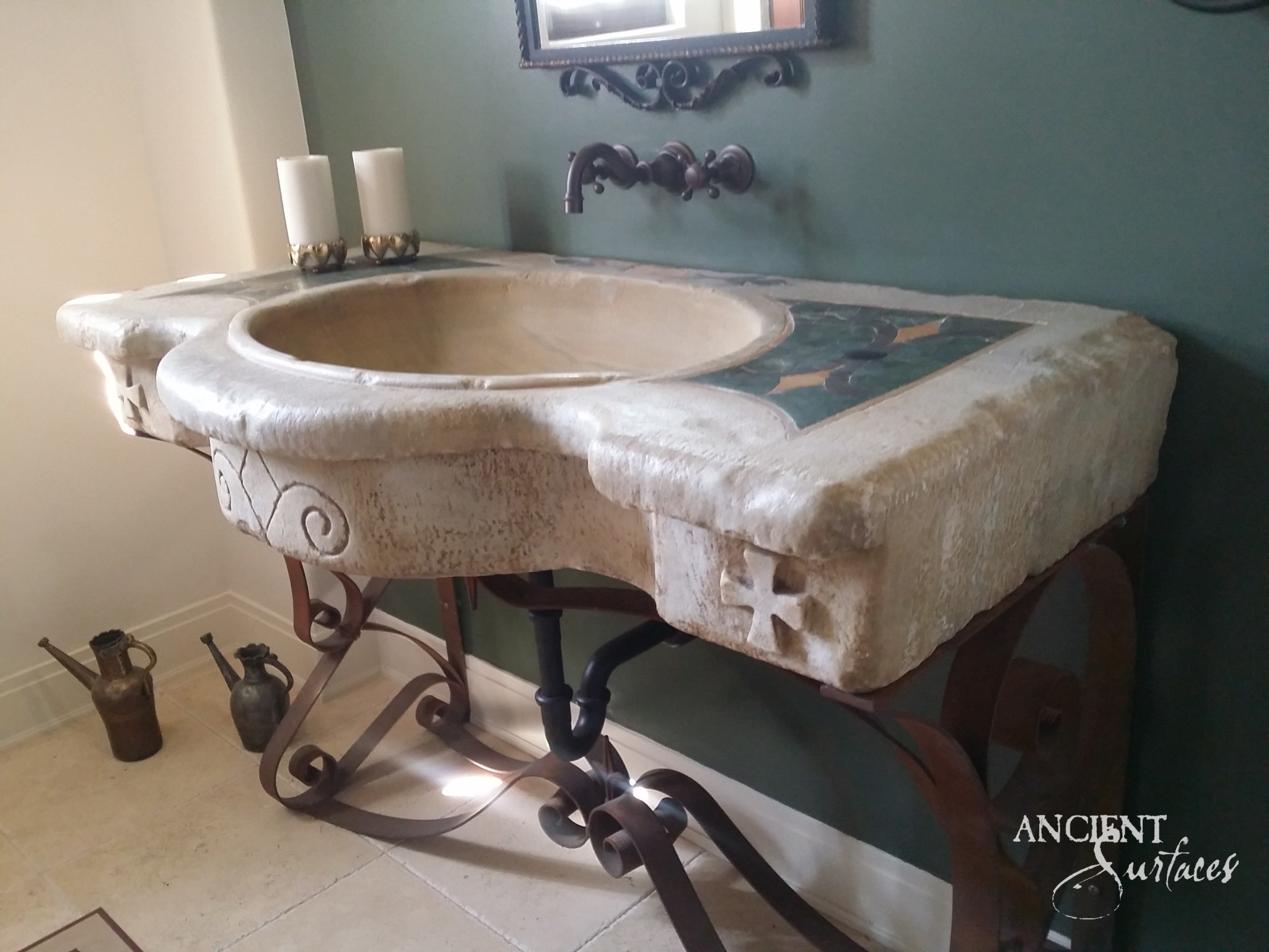 salvaged sinks | Old Stone Sinks by Ancient Surfaces.