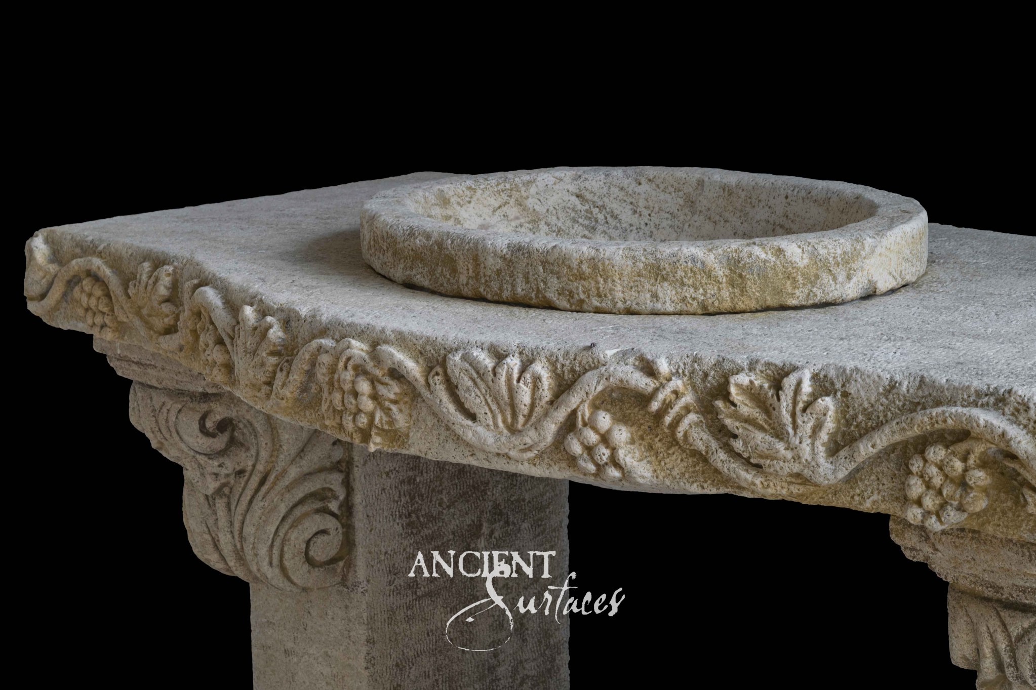 Elevate Your Space with Ancient Surfaces' Reclaimed Antique Limestone Sinks